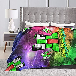 Cartoon Blanket Super Soft Flannel Throw Blanket Cozy Warm Plush Fleece Blanket for Sofa Bed Living Room Color-B 50"X40"