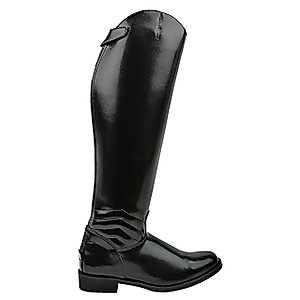 Hispar Women Ladies Elegant Dress Dressage Boots with Zipper Riding English Equestrian - Black 9.5 Plus Calf