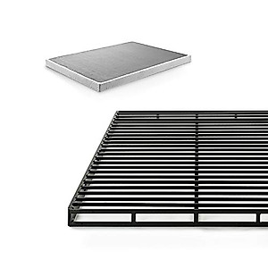 ZINUS Quick Lock Metal Smart Box Spring / 4 Inch Mattress Foundation / Strong Metal Structure / Easy Assembly, Queen White