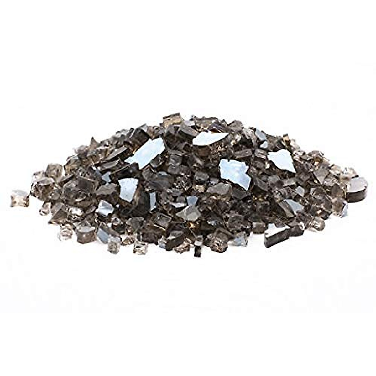 Dragon Glass 1/4" Reflective Fire Glass, 10 lb, Bronze