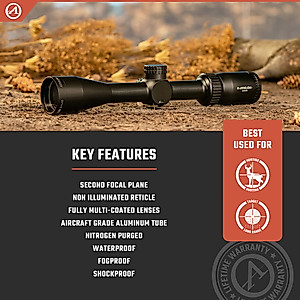 Athlon Optics , Neos , Riflescope , 3-9 x 40 Second Focal Plane (SFP) 1" Tube, BDC 22 RimFIre Reticle ,