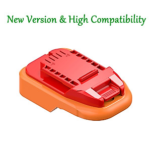 1x Adaptor Run Tools Fits for Ba uer 20v Tools Compatible with Ridgid 18v Slider Type Batteries - Adaptor Only