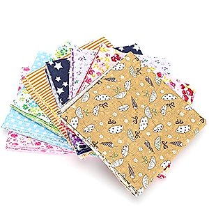 Tgoon Fabric Bundle, Printed Dressmaking Cloth Soft for Designer for Wallets for Hand-Made Sewing