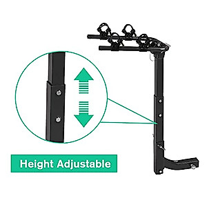 LUCKYERMORE Bike Rack Hitch Bike Rack for SUV with Adjustable＆Foldable Steel Frame, Car Bike Racks for 2 Bikes Bike Carrier Hitch Mount with 2-inch Receiver