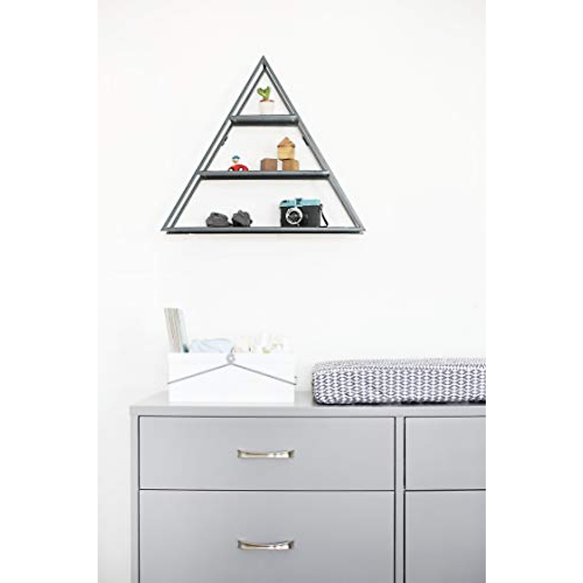 NoJo Metal Triangle Wall Shelf - Black