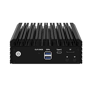 HUNSN Micro Firewall Appliance, Mini PC, VPN, Router PC, Intel N5105, RJ03, AES-NI, 4 x Intel 2.5GbE I226-V LAN, Type-C, TF, M.2 WiFi 6 Slot, Barebone, NO RAM, NO Storage, NO System