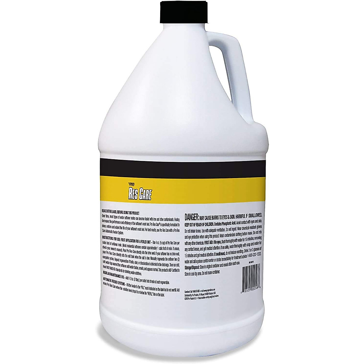 Pro Products ResCare RK02B All-Purpose Water Softener Cleaner Liquid Refill, 1 Gallon, 4 Pack, White,Yellow