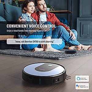 Deenkee Robot Vacuum, Wi-Fi/App/Alexa Robot Vacuum Cleaner,1600 Pa Suction and 120 Mins Runtime for Pet Hair, Hard Floors,Carpets (6 Cleaning Modes,Smart Navigation&Sensor,Self-Charging,Quiet &Slim)
