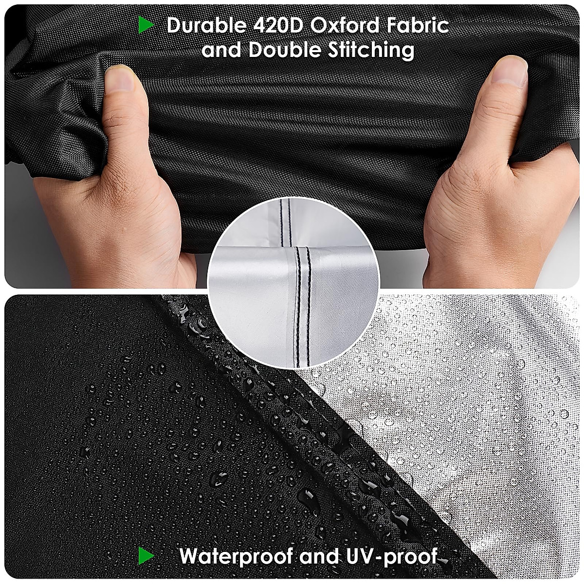 Iptienda Patio Bar Table Cover for Outdoor Console/Buffet Table, 50 Inch Waterproof Prep Table Cover for Grill Cart, Stainless Steel/Metal Table-50"L x 34"W x 36"H