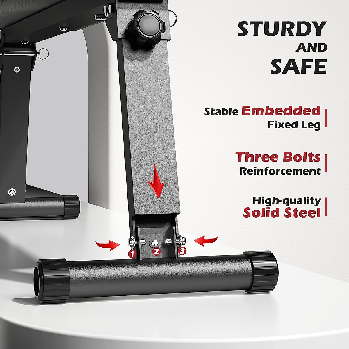 FLYBIRD Folding Flat Bench, Sturdy Lightweight and Space-saving Bench Press Flat Weight Bench, Easy to Assemble