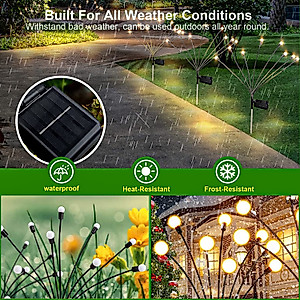 TYUWGMS Solar Lights Outdoor,Swaying Garden Firefly Lights, Solar Garden Lights, Waterproof Fairy Decor Outdoor Solar Lights,Ideal for Patio, Yard, Path Fence