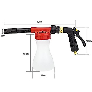 YFQHDD Car Wash Foam Gun Water Gun Jet Garden Washer Hose Wand Nozzle Sprayer Watering Spray Sprinkler Cleaning Tool