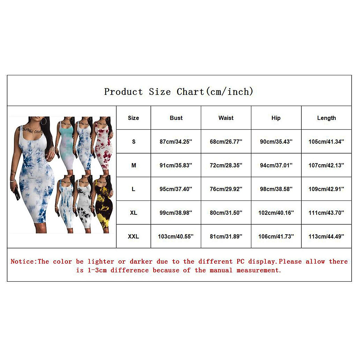 Padaleks Women's Summer Sexy Basic Sleeveless Tank Top Bodycon Dress Party Club Mini Dresses Knee Length