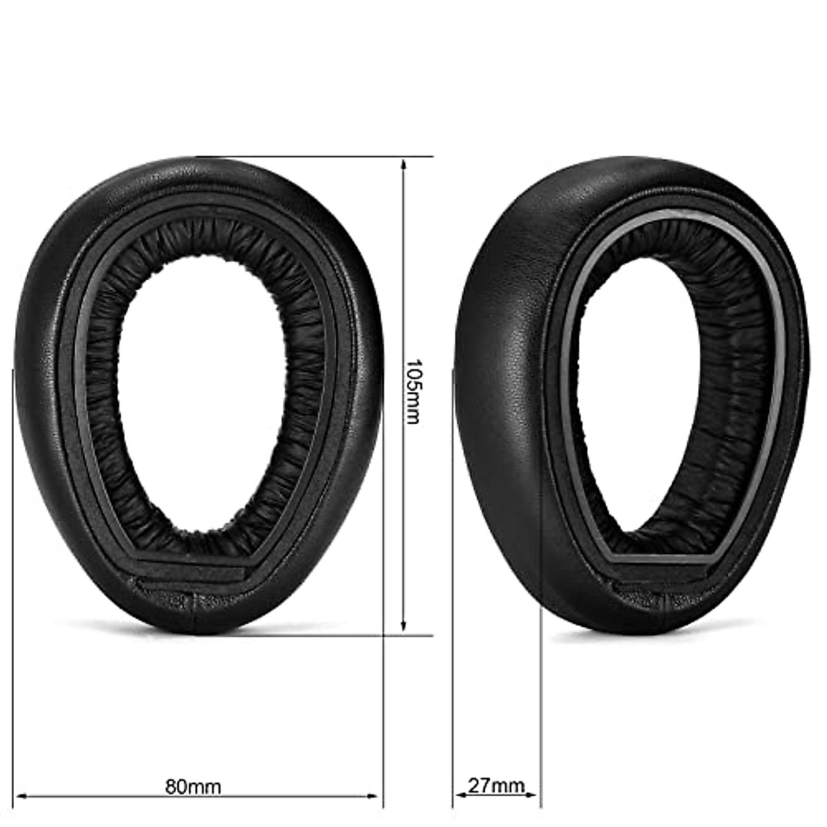 PXC 550 Ear Pads - defean Replacement Ear Cushion Cover Compatible with Sennheiser PXC 550 PXC 550-II Wireless MB 660 Series Headset,Softer Leather,High-Density Noise Cancelling Foam, Added Thickness