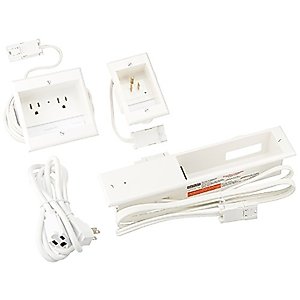 PowerBridge TWO-CK Dual Outlet for TV and Sound-Bar Recessed In-Wall Cable Management System Kit (TWOSB-CK)
