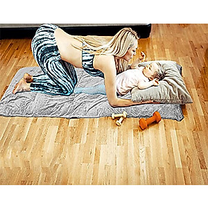 Camping Sleeping Pad, Camping Cot Pad for Adults, Comfortable Velvet Sleeping Cot Pad Mattress, 75"x29" Lightweight Foldable Sleeping mats for Hiking Backpacking Traveling,Gray Th