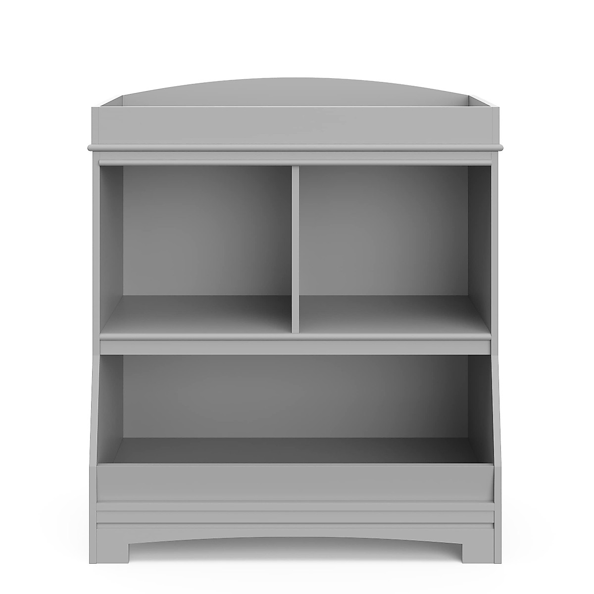 Graco Benton Changing Table with Storage (Pebble Gray) – GREENGUARD Gold Certified, Designed to Fit Standard-Size Baby Changing Pad, Storage for Nursery and Kids Bedroom, Changing Table Organizer