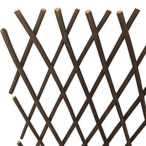 LANDGARDEN Expandable Garden Trellis Plant Support Willow Lattice Fence Panel for Climbing Plants Vine Ivy Rose Cucumbers Clematis