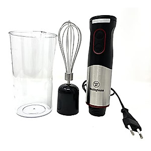Westinghouse 220 Volt Hand Blender 1000W - 3 in 1 Hand blender includes blending shaft, 500 ml chopper bowl, 700 ml beaker and whisk-220V 240V (Not For Use In USA)