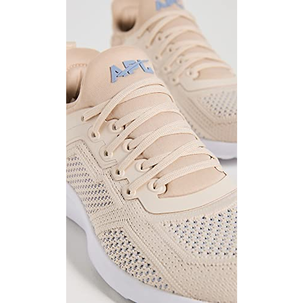 APL: Athletic Propulsion Labs Women's Techloom Tracer Sneakers, Beach/Frozen Grey/White, 7.5 Medium US