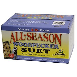 Heath Outdoor Products DD24-10 Woodpecker Suet Cake, 10 Pack