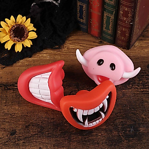 PRETYZOOM 3pcs Silicone Dog Chew Toy Fake Pig Nose Vampire Fangs Red Lips Pet Cosplay Props Halloween Party Favors for Dog