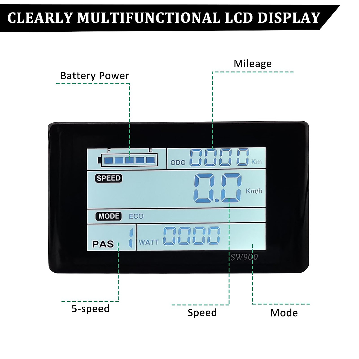 Ktaxon Electric Bike Conversion Kit, 48V 1000W Ebike Conversion Kit, 26" E-Bike Conversion Kits with PAS, LCD Display, Aluminum Alloy Frame and Gearless Hub Motor(Rear Wheel w/Flywheel)
