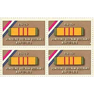 Honoring Vietnam Veterans Set of 4 x 15 Cent US Postage Stamps NEW Scot 1802