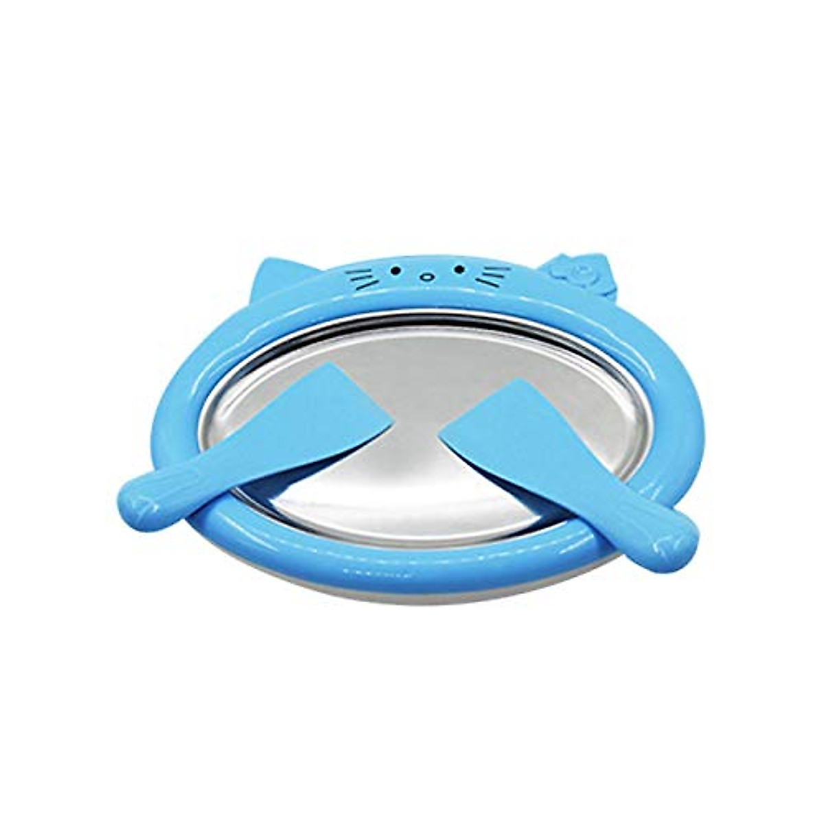 Instant Ice Cream Maker Set, With 2 Spatulas Frozen Yoghurt Plate Mini Freezer Kit Machine Accessories Unplugged Fruit Salad Sweet Spot Roll Pan Gift Birthday For Kids Home Party