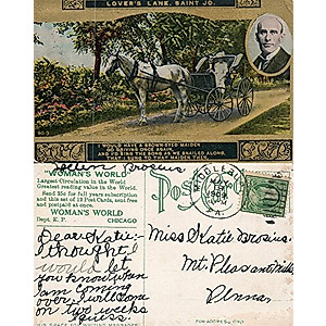 WOMAN'S WORLD CHICAGO IL MAGAZINE ADVERTISING 1909 ANTIQUE POSTCARD