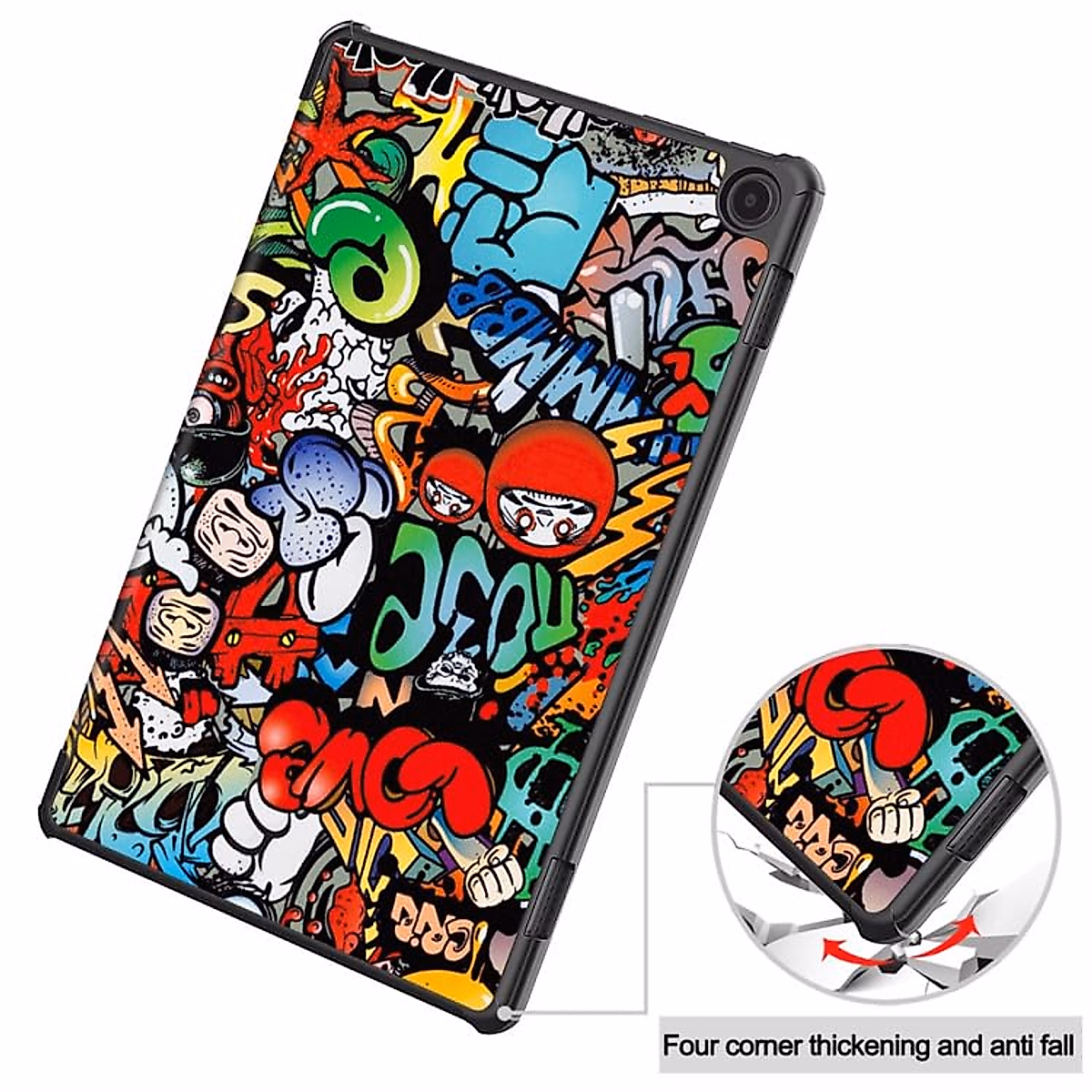Case for Amazon Fire Max 11 Tablet (13th Generation, 2023 Release), Slim Folding Stand Cover Case for Fire 11 Tablet with Auto Wake/Sleep, Graffiti