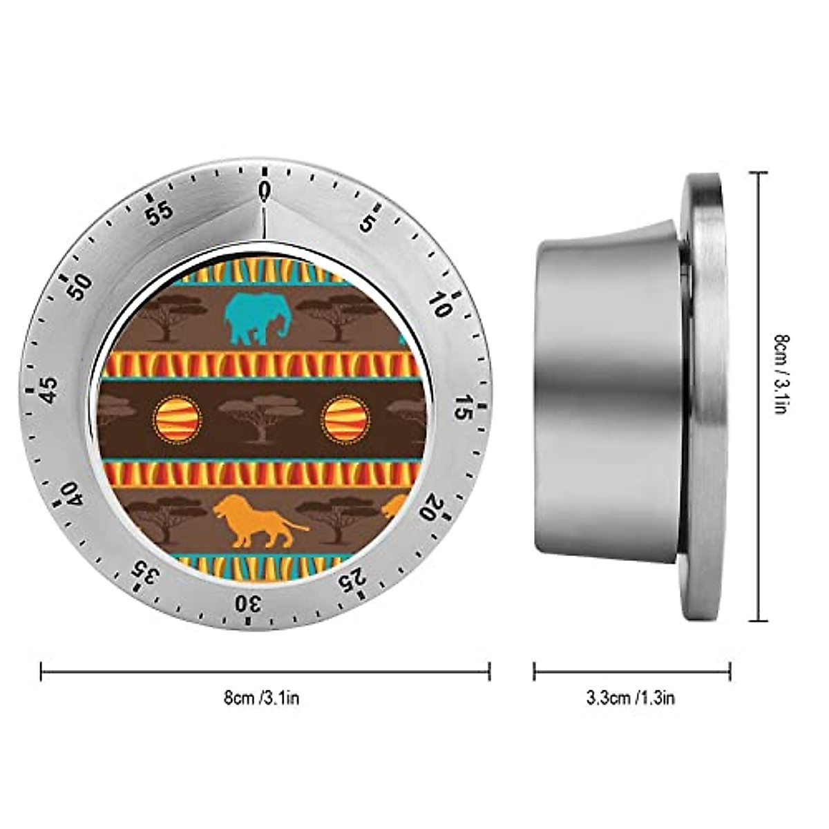 Kitchen Timer Lion Elephant Magnetic Countdown Clock for Cooking Teaching Studying
