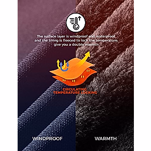 Wantdo Men's Big&Tall Waterproof Ski Jackets Plus Size Winter Coat with Hood Rain Coat Navy 4X-Large Big