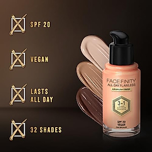 Max Factor Facefinity All Day Flawless 3 In 1 Foundation SPF 20, No. 50 Natural