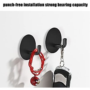 Sticky Hooks Hooks for Hanging Wall Hanger Adhesive Hooks Heavy Duty Stick on Wall Hooks Towel Hooks Door Hooks Black