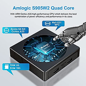 Android TV Box 11.0, 2022 Newest Android TV Box 4GB 32GB Amlogic S905W2 Support 2.4G/5.8G WiFi Bluetooth 4.2 Ethernet LAN 3D 4K HDR Android Box Smart TV Box