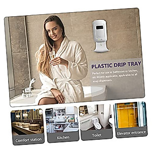 SHERCHPRY 2pcs Water Tray Dispenser Catch Tray Automatic Drip Tray Bubble Soap Cup Tray Dispenser Drip Tray Foam Soap Auto Soap Dispenser Clothes Washing Powder White Leakproof Abs