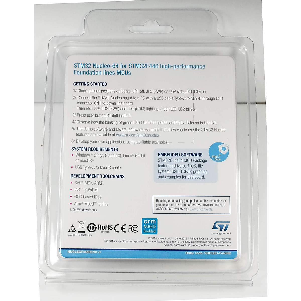 STM32 Nucleo Development Board with STM32F446RE MCU NUCLEO-F446RE