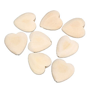 20pcs Natural 25mm Unfinished Wood Hearts Beads with Holes Eco-Friendly Wooden Handing Materials DIY Beading Craft Accessories (Heart Beads 20pcs)