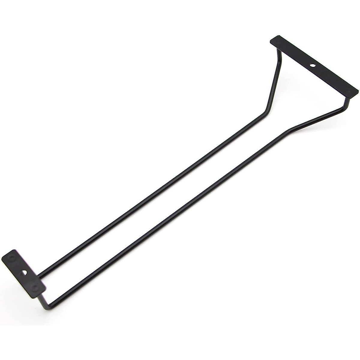 RedDreamer 14-Inch Black Wine Glass Rack, Under Cabinet Wine Glass Holder Stainless Steel Stemware Rack - Hanging Stemware Holder for Cabinet Kitchen Bar, Set of 2