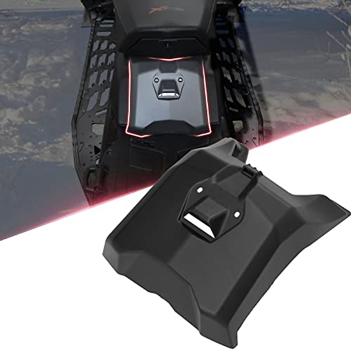 A & UTV PRO Snowmobile Low Profile Battery Compartment Cover Compatible with Ski-Doo Rev Gen4 Freeride Summit Accessories, Replace OEM # 860201505, Black, 1PCS