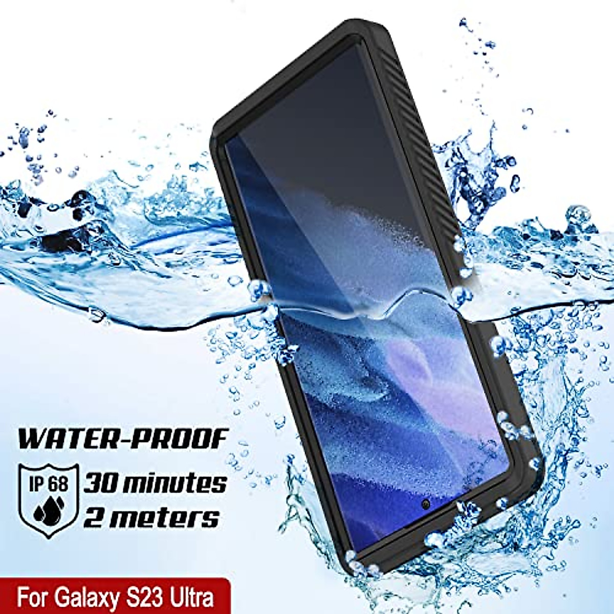 Punkcase Galaxy S23 Ultra Waterproof Case [Extreme Series] [Slim Fit] [IP68 Certified] [Shockproof] [Dirtproof] [Snowproof] Armor Cover for Galaxy S23 Ultra 5G (6.8") (2023) [Black]