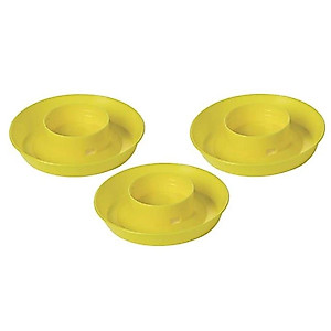 Miller Manufacturing Company 740YELLOW 1 Quart Yellow Screw-On Poultry Waterer Base