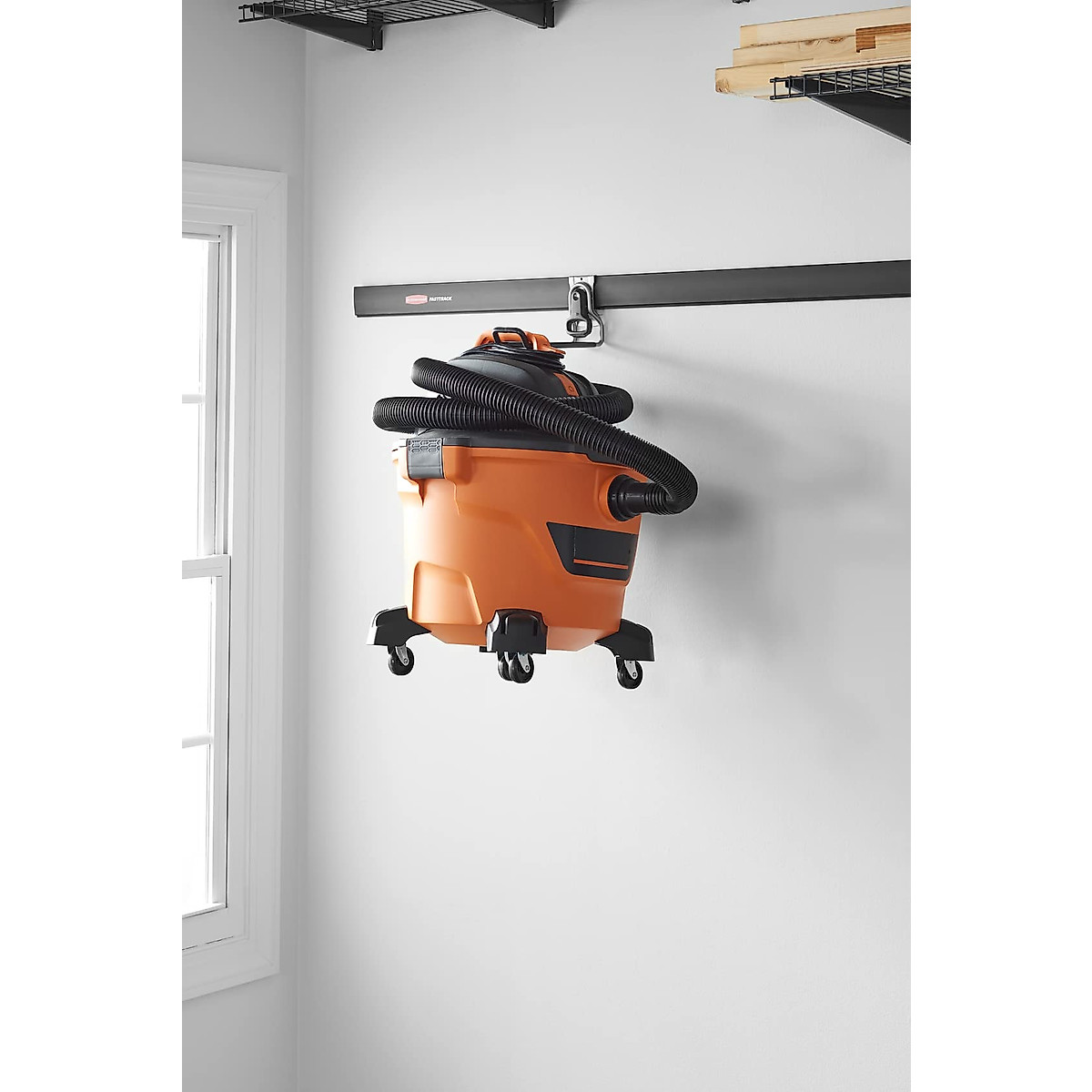 Rubbermaid FastTrack Ladder Hook, Garage Organization Wall Hanger, Ladder Hanger, Wall Mount and Heavy Duty Tool Hanger,Black