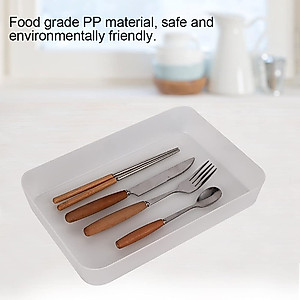 MOUMOUTEN Silverware Drawer Organizer Cutlery Tray, Drawer Organizer for Cutlery Chopsticks Spoon Folk Scoop in Kitchen Bedroom Living Room