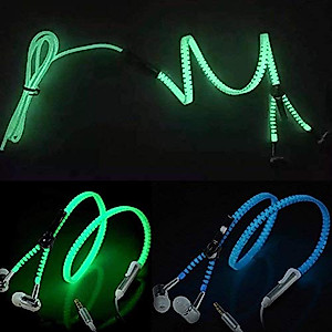 SPRINT4DEALS Wired Earphones with Microphone Headset Stereo Sound Quality Noise Canceling Headphones for Running/Cooking/Gym/Sports (Luminous - Blue)