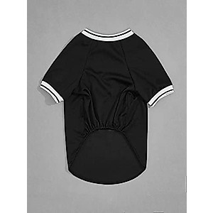 QWINEE Dog T Shirt Mom Boys Pet Clothes Breathable Dogs Apparel for Cat Kitty Puppy Small Medium Large Dogs Black and White XS