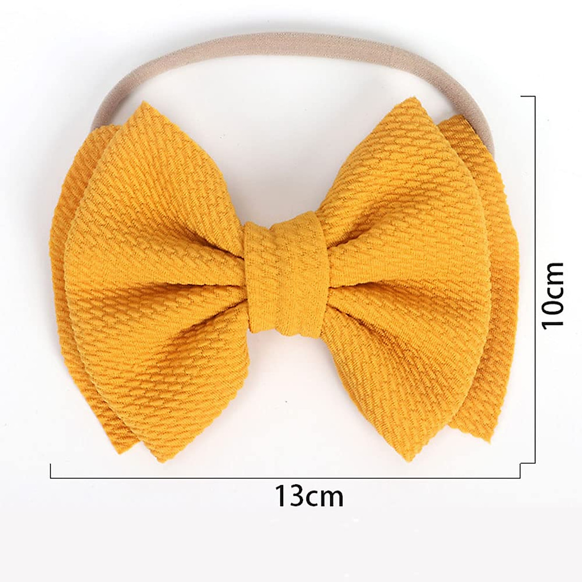 Kewl Fashion Baby Girl's Toddler 5 Inch Soft Bow-knot Nylon Hairband Headband Headdress (Red)