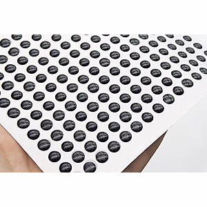 Fishing Lure Eye 3D Soft Solid Black Eye Fishing Eyes Holographic Lure Eyes Making Fly Tying Fake Fish Eyes DIY Lifelike Realistic Artificial Holographic Fake Eyes All Black 6MM-310pcs