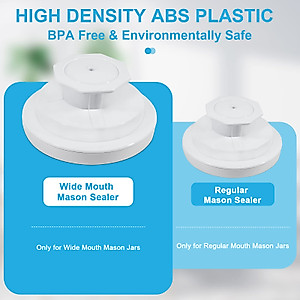 Mason Jar Vacuum Sealer Kit for FoodSaver - Food Saver Jar Sealer Attachment,Food Storage with Accessory Hose for Regular and Wide Mouth Mason Jars